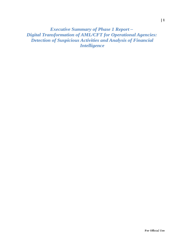 Annex 2 - Executive Summary of The Joint FATF-EG Report On Digital ...