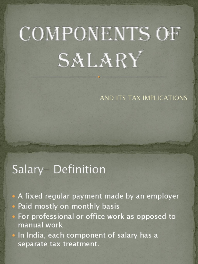 Components of Salary | PDF | Salary | Employee Benefits