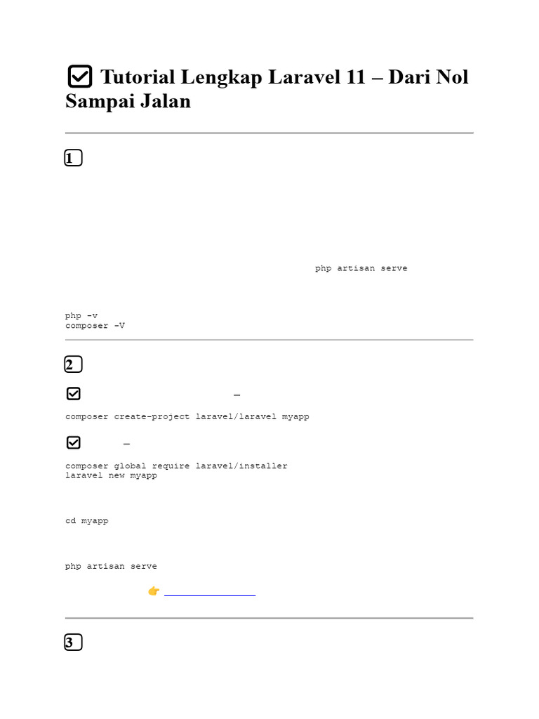 Tutorial Lengkap Laravel 11 Part 1 | PDF | Information Retrieval | Data Management