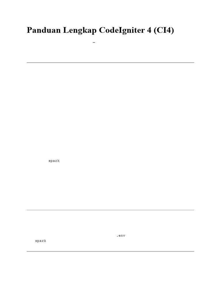 Panduan Lengkap Codeigniter 4 | PDF | Databases | Php