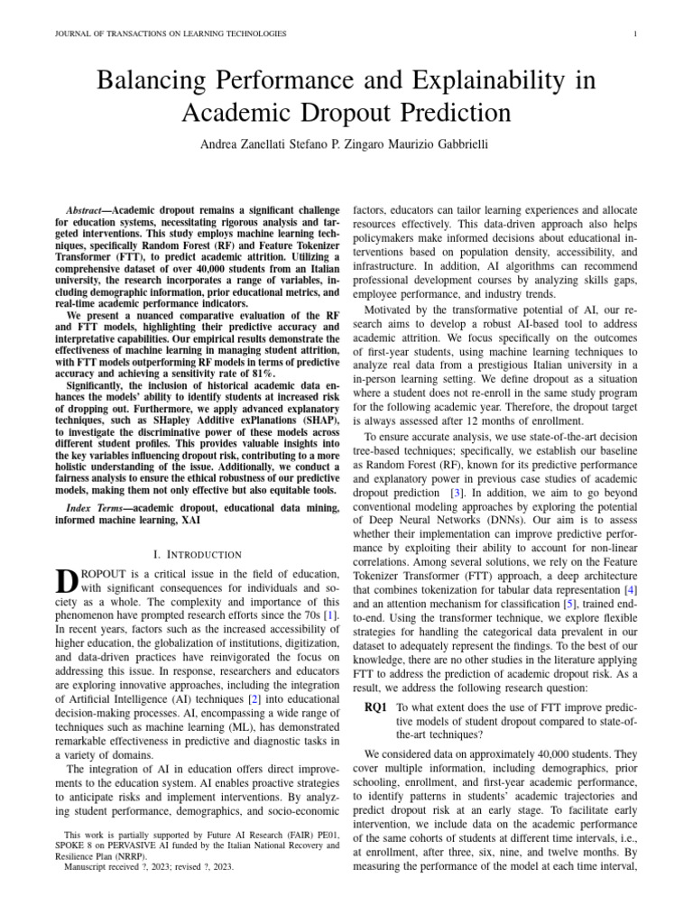 Balancing Performance and Explainability in Academ | PDF | Machine ...