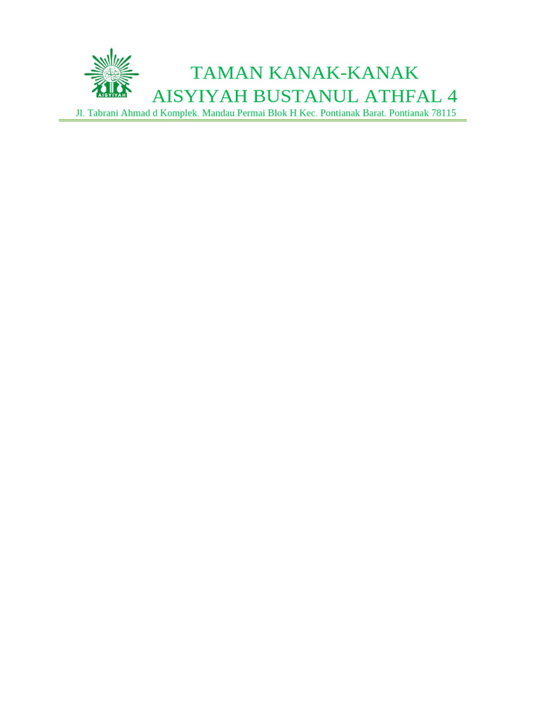 Kop TK Aisyiyah | PDF