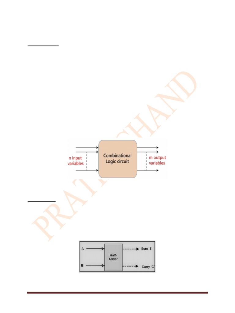 Unit-4 Combinational Circuit | PDF | Subtraction | Logic Gate