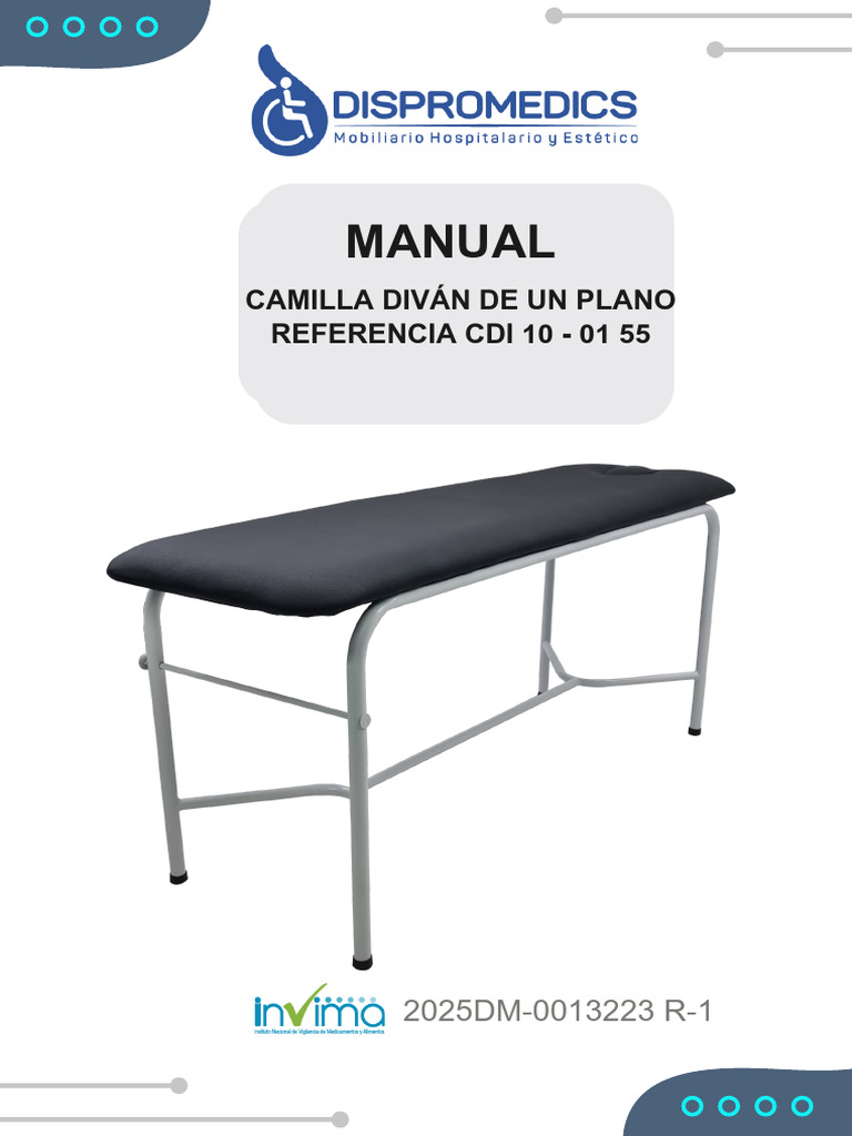 Manual de Uso Camilla Diván CDI 10 | PDF | Limpieza