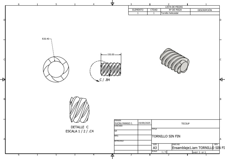 Ensamblaje1.Iam Tornillo Sin Fin-1.Parte 3 | PDF
