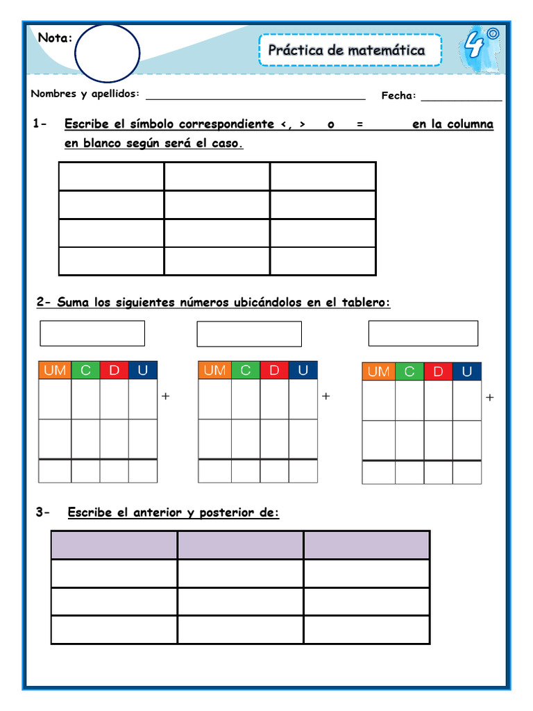 Practica de Matematica | PDF
