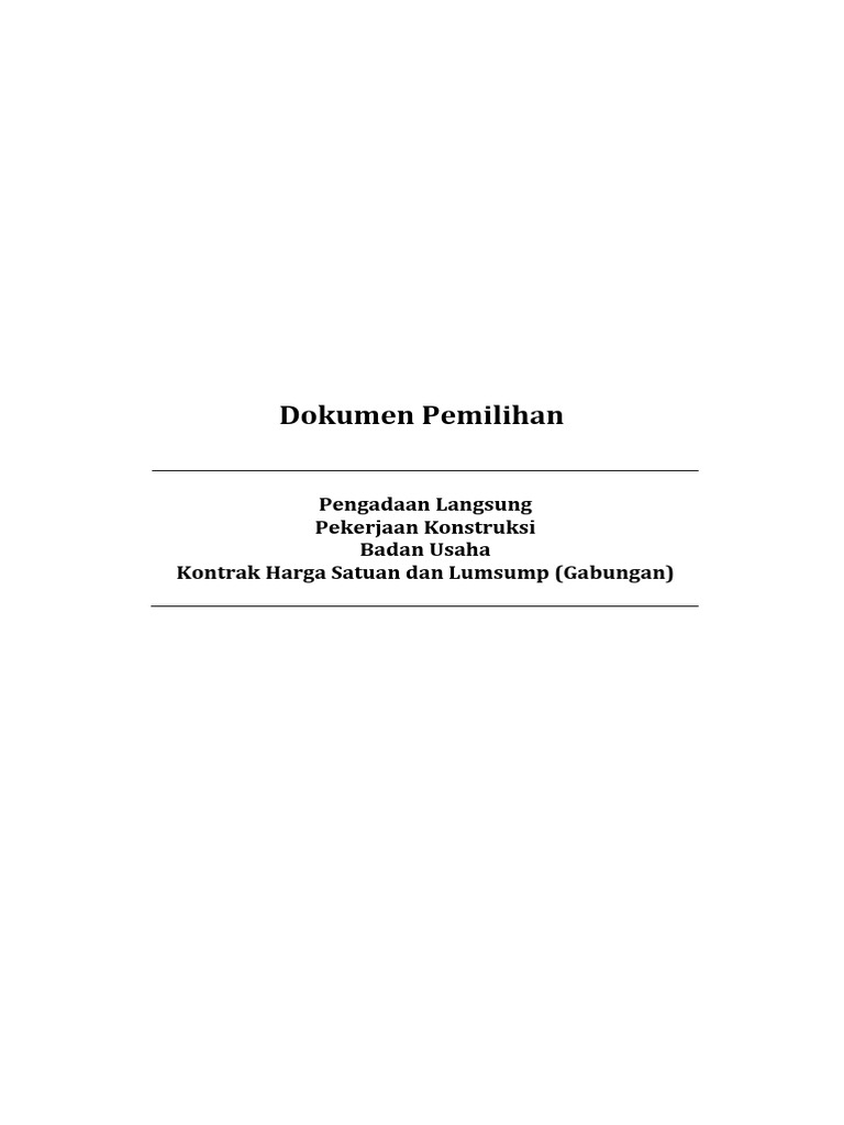 Dokumen Pemilihan: Pengadaan Langsung Pekerjaan Konstruksi Badan Usaha ...