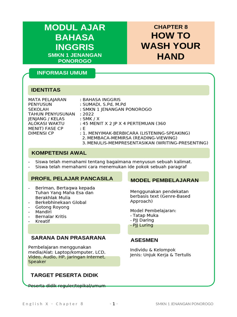 MODUL 8 Procedure Text | PDF