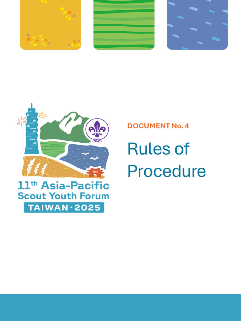 11APSYF Doc 4 - Rules of Procedure | PDF | Ballot | Voting
