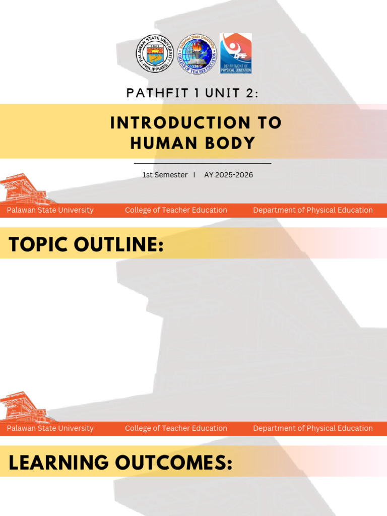 PATHFIT 1 2025 Unit 2 Intro To Human Body | PDF | Anatomical Terms Of Motion | Anatomical Terms ...