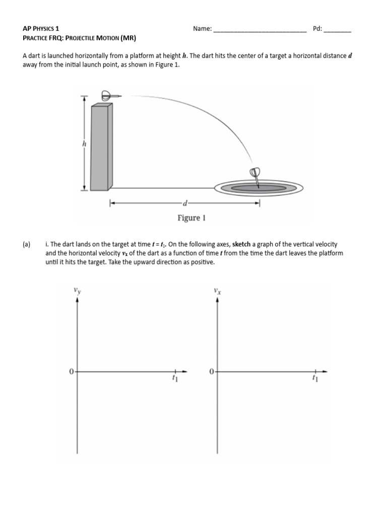 Projectile Motion Practice FRQ Guide | PDF