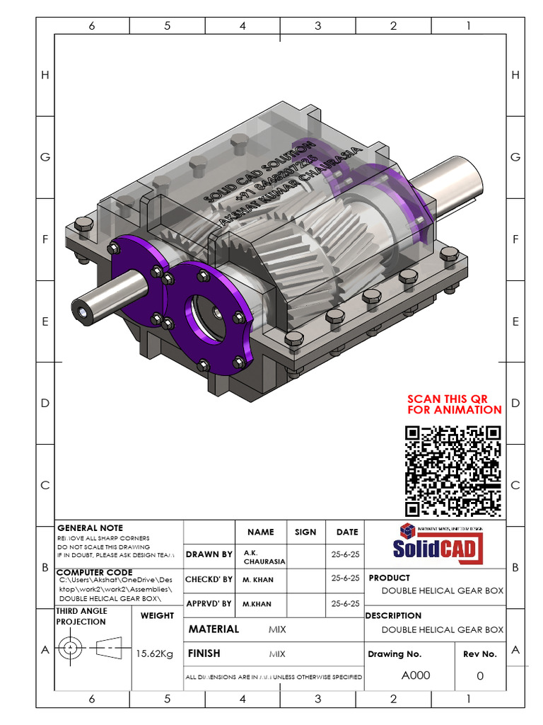 Double Helical Gear Box 1758559257 | PDF | Helix | Gear
