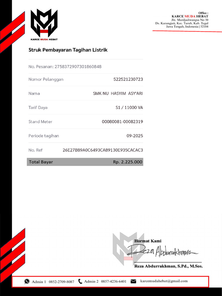 Invsept25_listrik 4 Smk Nu Hasyim Asy Ari | PDF