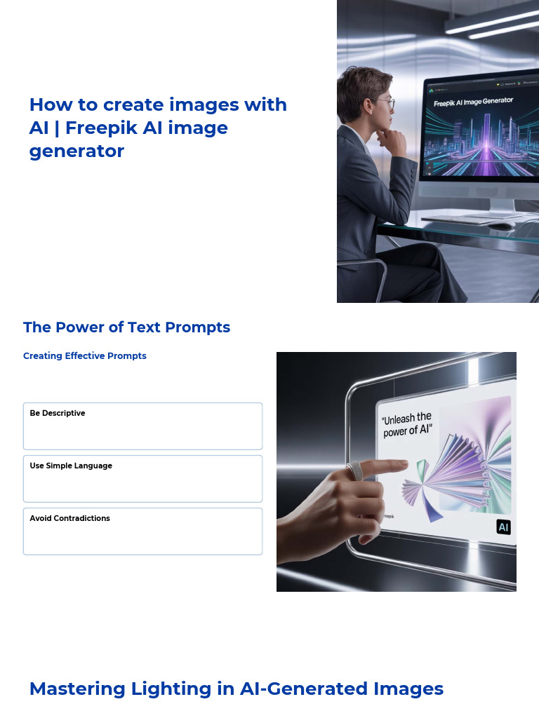 AI Image Creation Guide with Freepik | PDF