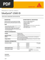 SikaQuick®-1000 Product Data Sheet | PDF | Concrete | Strength Of Materials