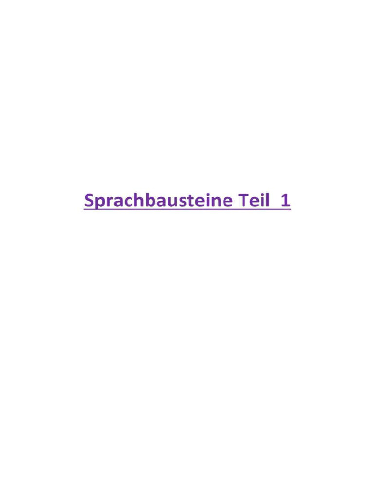 Sprachbausteine Teil1 | PDF