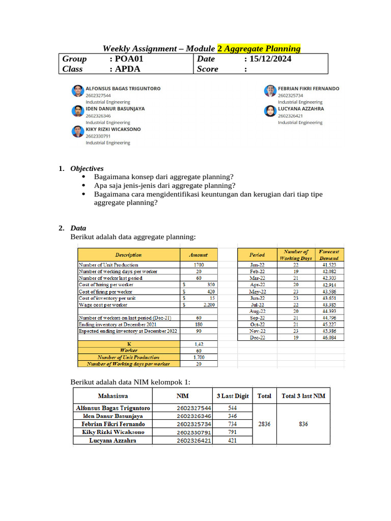 Poa01 - Apda - Modul 2 Weekly Assignment | PDF