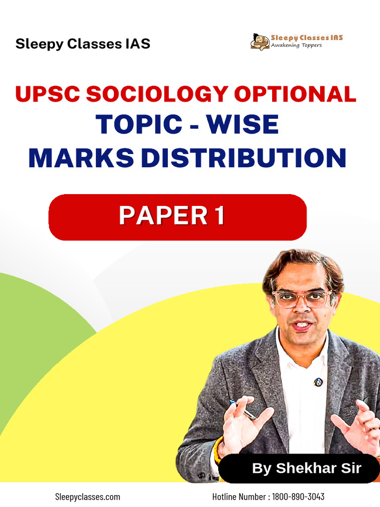 Sociology Topic Wise Marks Distribution - Paper 1 | PDF | Social ...