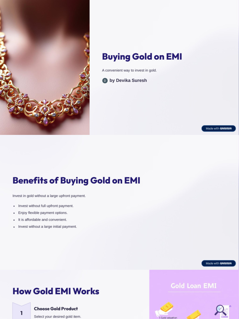 Buying Gold On EMI | PDF