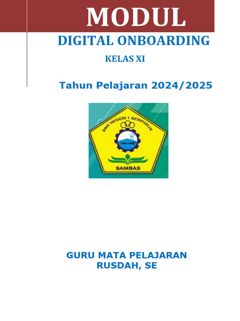 Modul Digital Onboarding Kelas XI SMK | PDF
