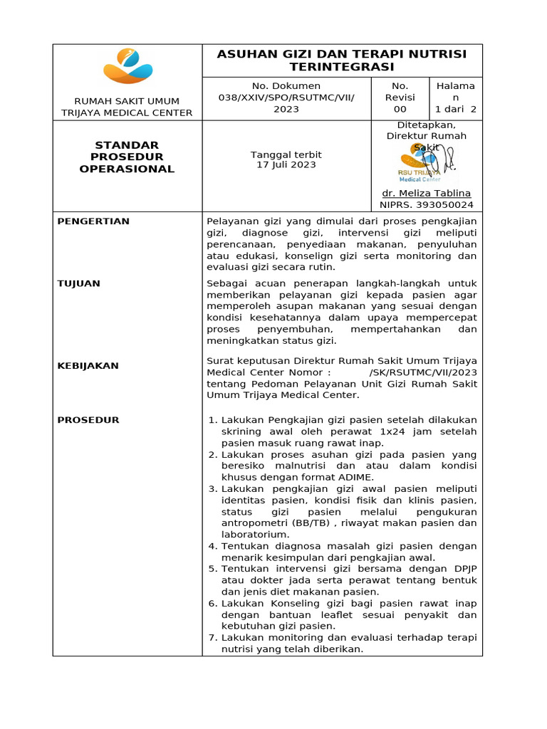 Fixx Asuhan Gizi Dan Terapi Nutrisi Terintegrasi | PDF