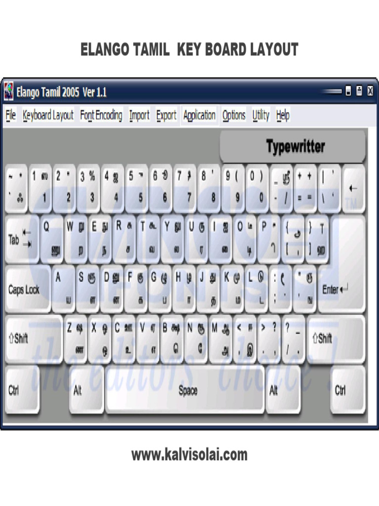 ELANGO Tamil Key Board Layout | PDF