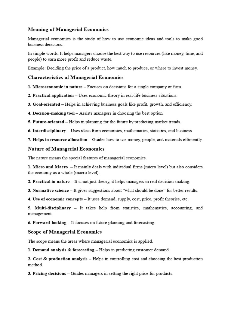 Managerial Economics Notes 1st SEM | PDF | Demand | Price Elasticity Of ...