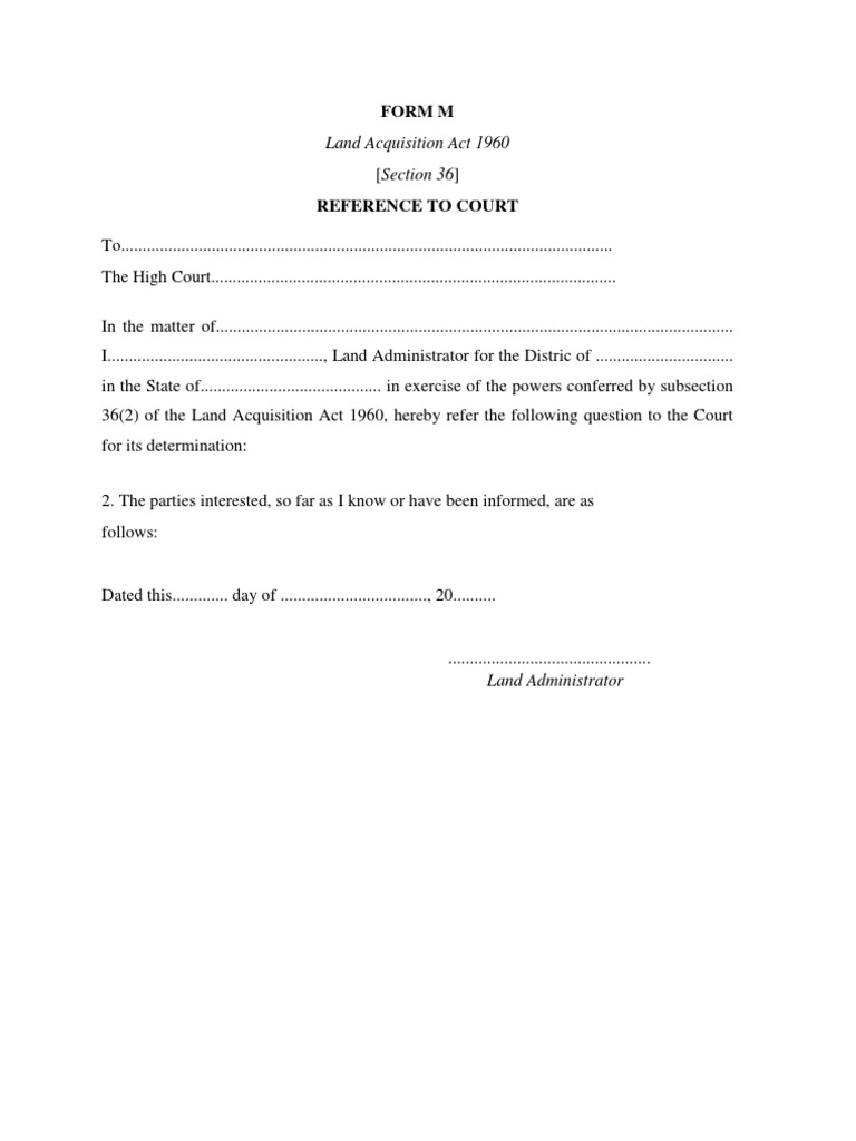Form M | PDF