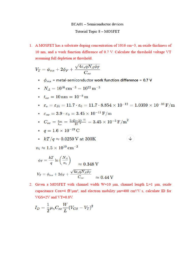 Tutorial 8 Solutions | PDF