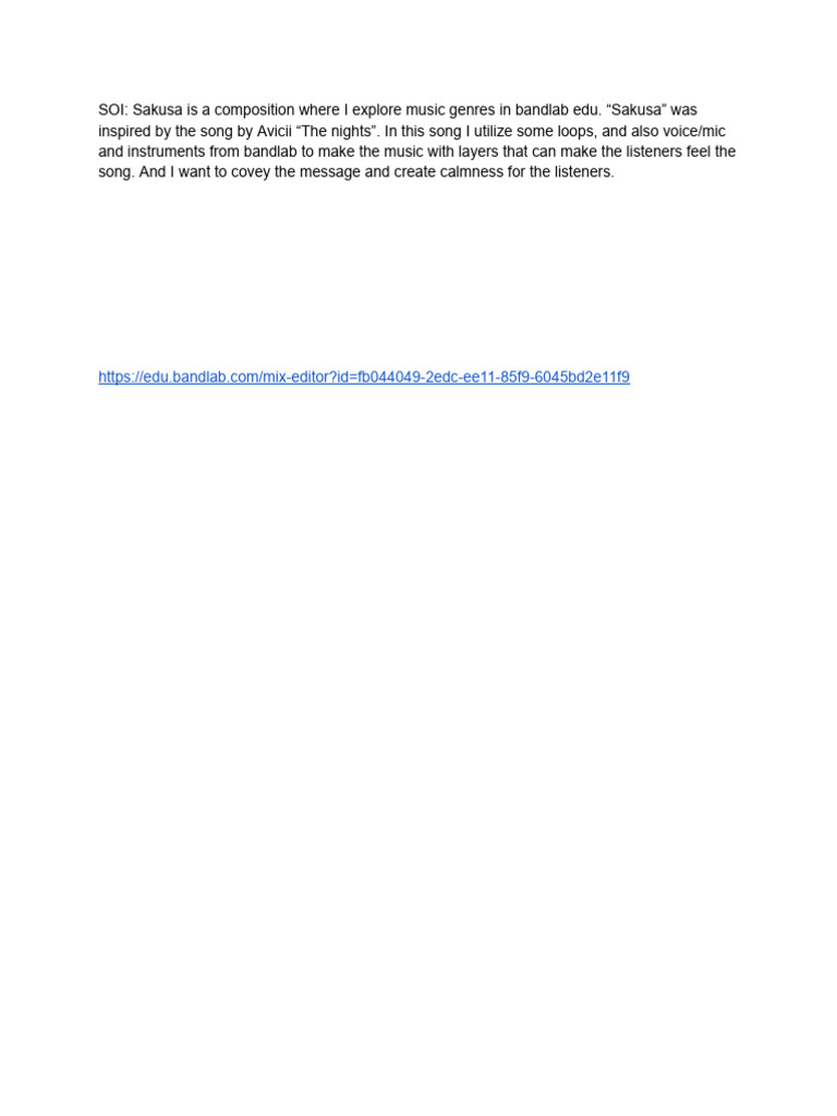 Statement of Intent | PDF