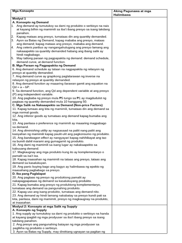 Ap9 q2 Reviewer | PDF