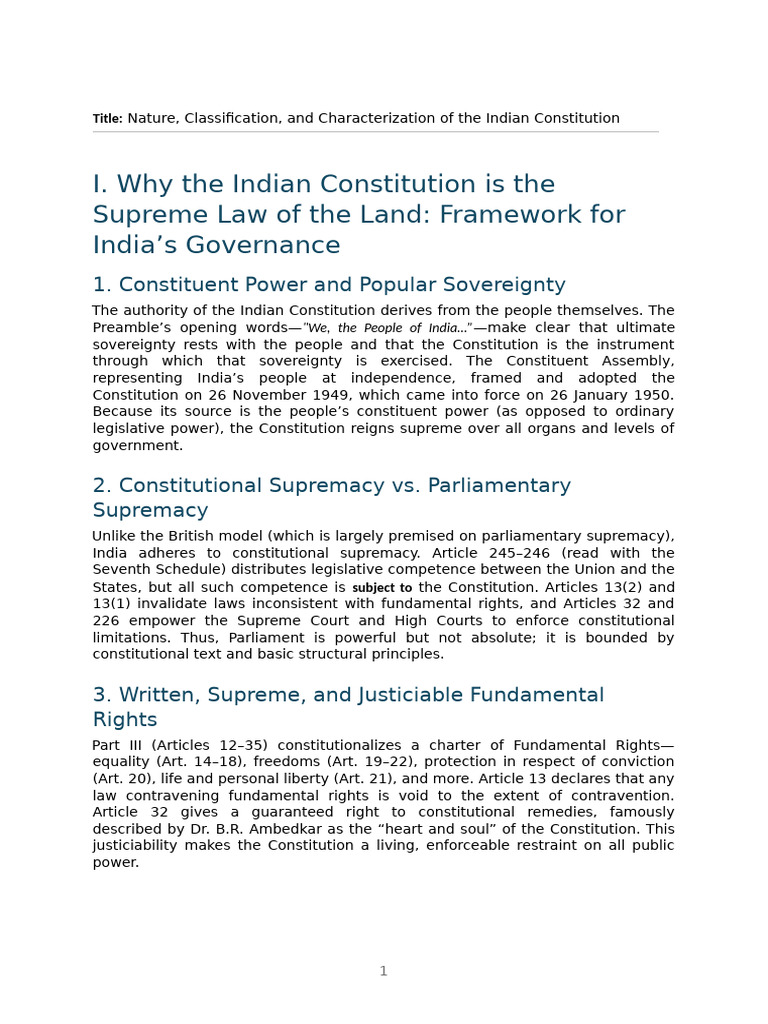 Title Constitution Assignment.. | PDF | Constitution | Political Science