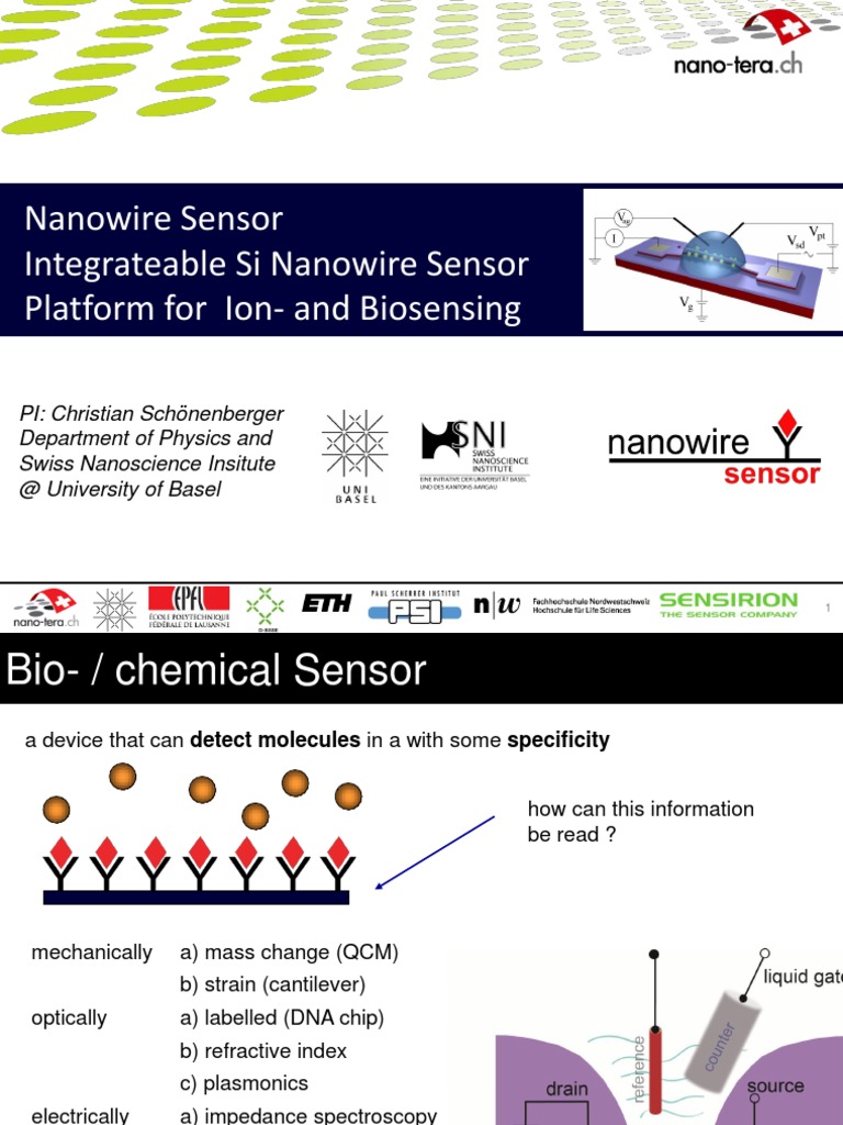 Nanowire Sensor Integrateable Si Nanowire Sensor Platform For Ion-And ...