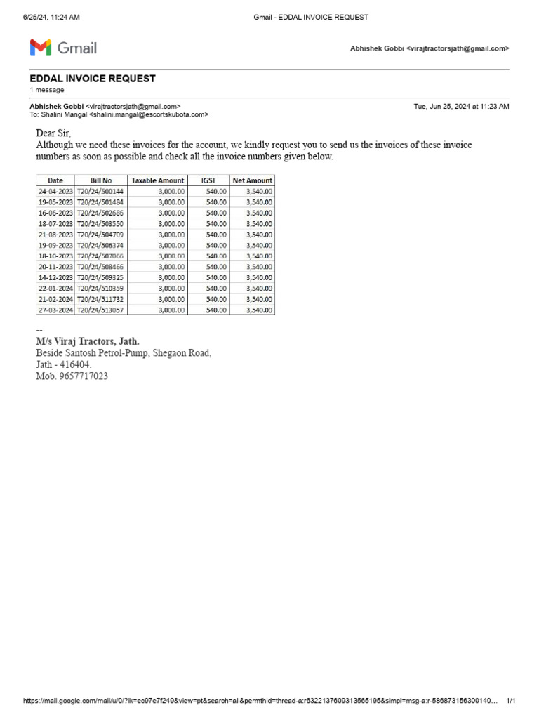 Gmail - Eddal Invoice Request | PDF