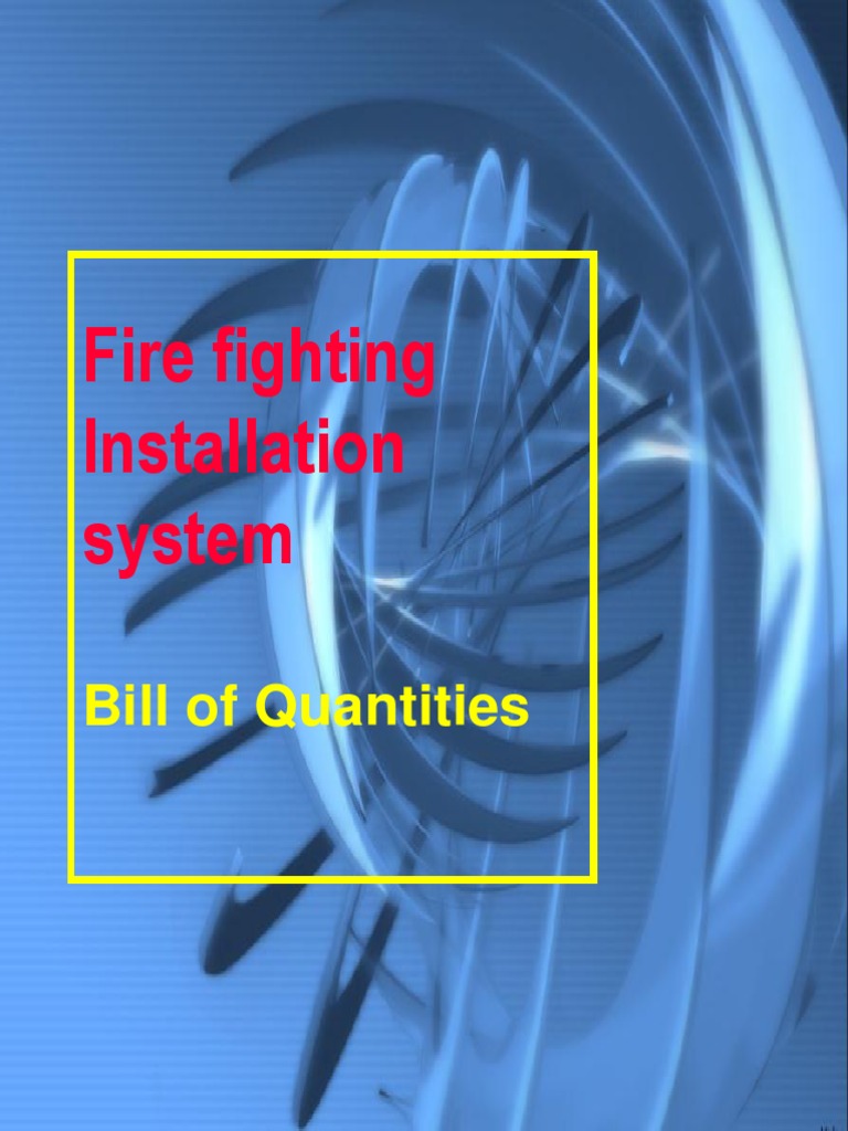 Fire Fighting Installation System: Bill of Quantities | PDF | Pipe ...
