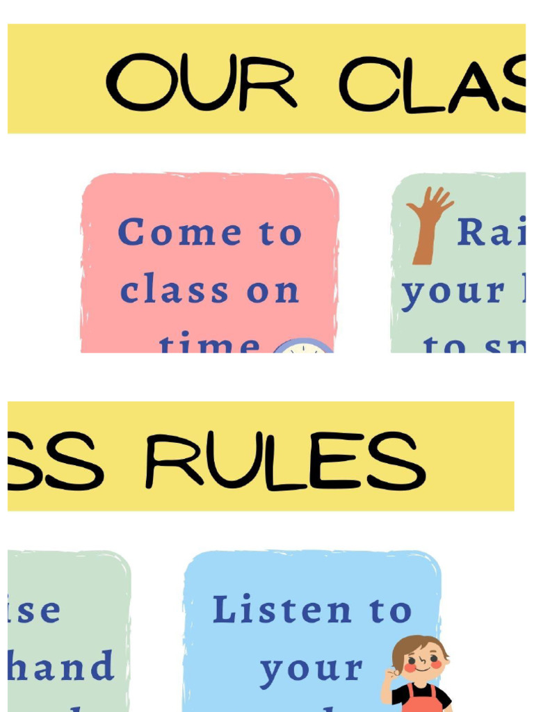 Class Rules Poster - A3 | PDF