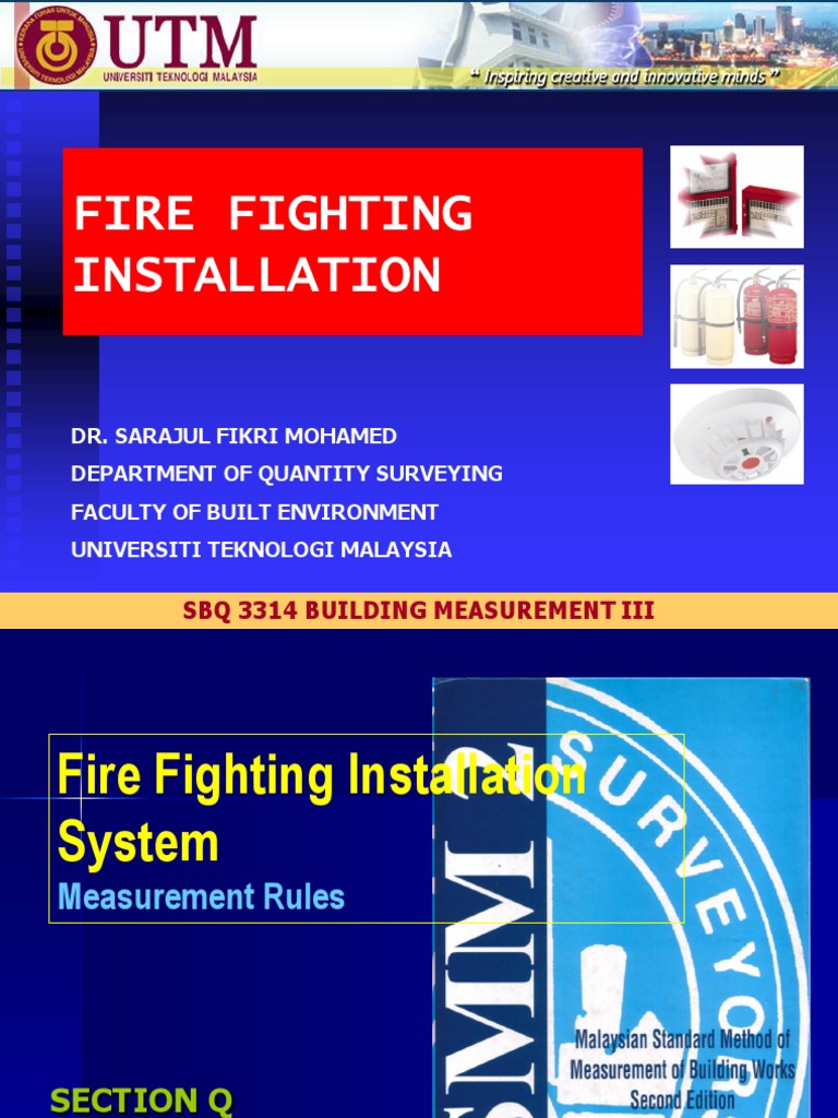 Fire Fighting Note | PDF | Pipe (Fluid Conveyance) | Fire Sprinkler System