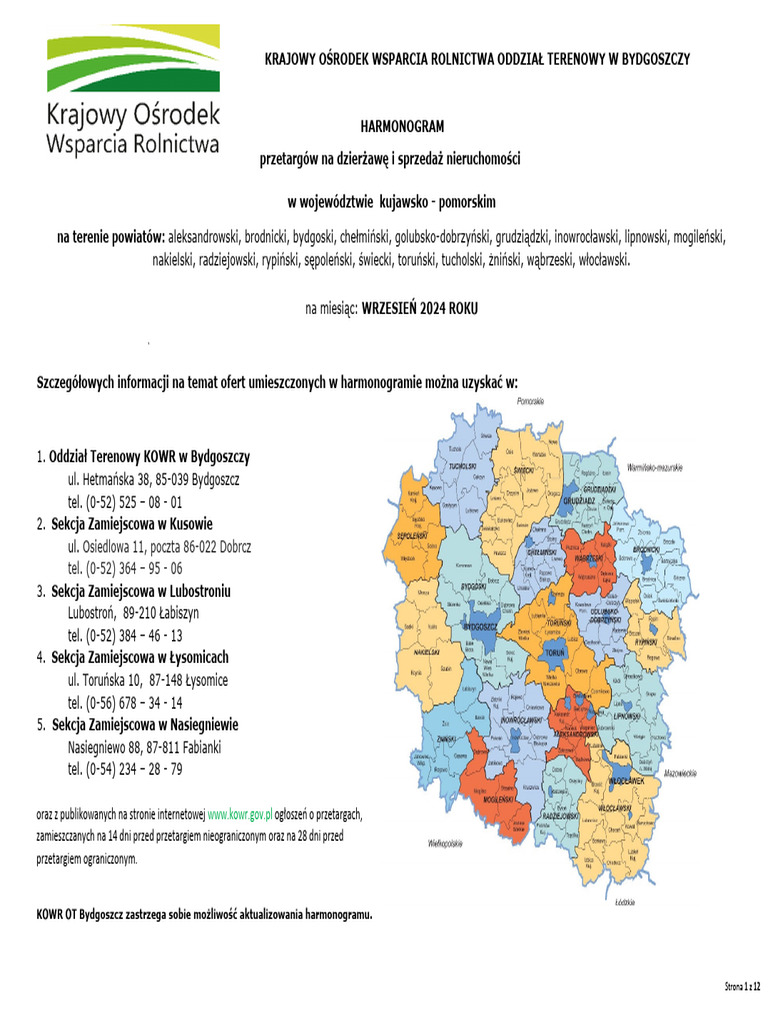 Harmonogram Wrzesień 2024 | PDF