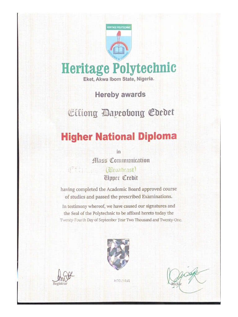 Heritage Polytechnic | PDF