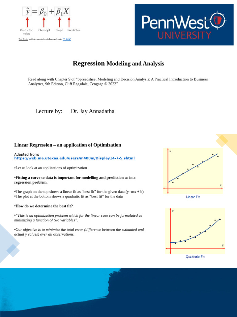 Lecture Regression Analysis Analytic Solver Pdf Errors And Residuals Regression Analysis