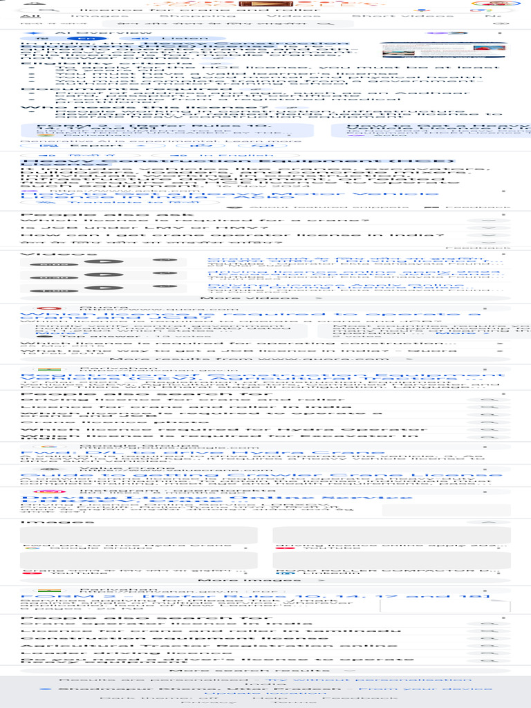 Licence For Crane and Roller - Google Search 2 | PDF | Driver's License ...