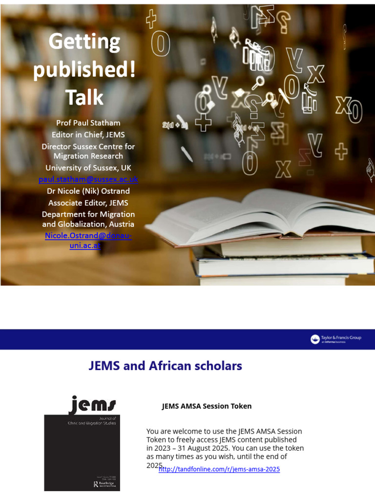 Guide to Publishing in JEMS Journal | PDF | Thesis | Science