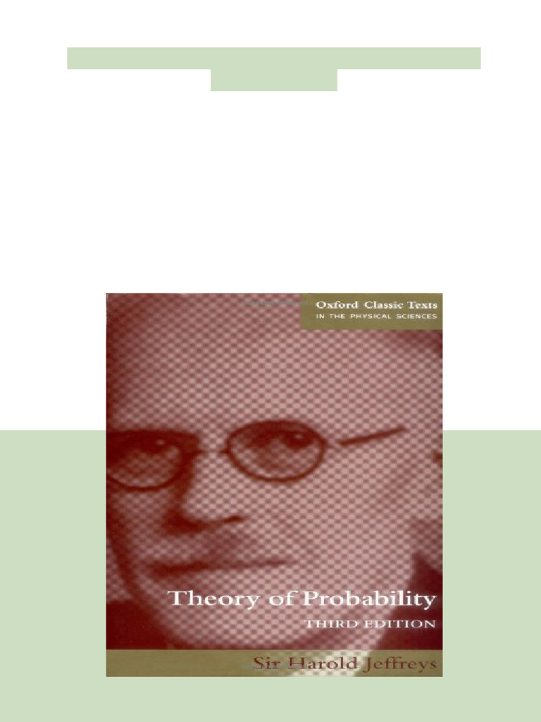 Theory of Probability 3rd Edition Harold Jeffreys PDF Version | PDF | Inductive Reasoning | Axiom