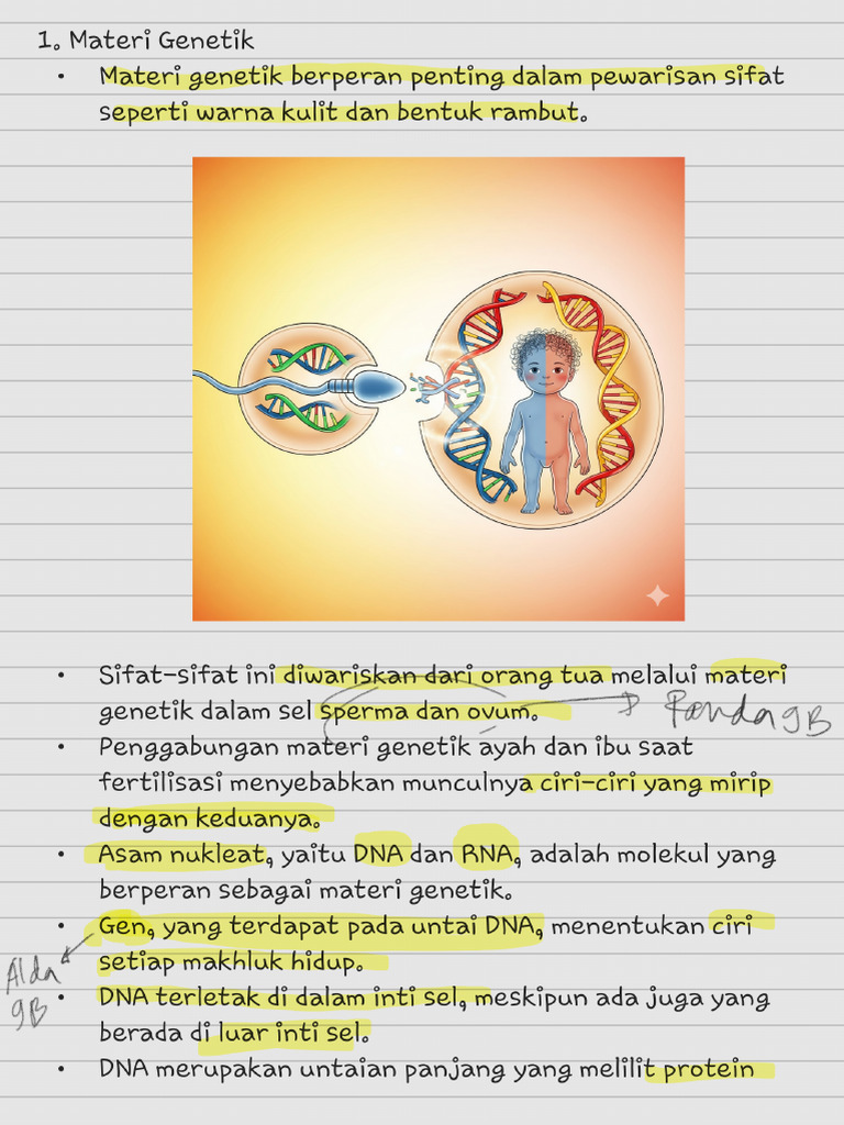 Ringkasan Pewarisan Sifat Pada Mahluk Hidup - Part 2 | PDF
