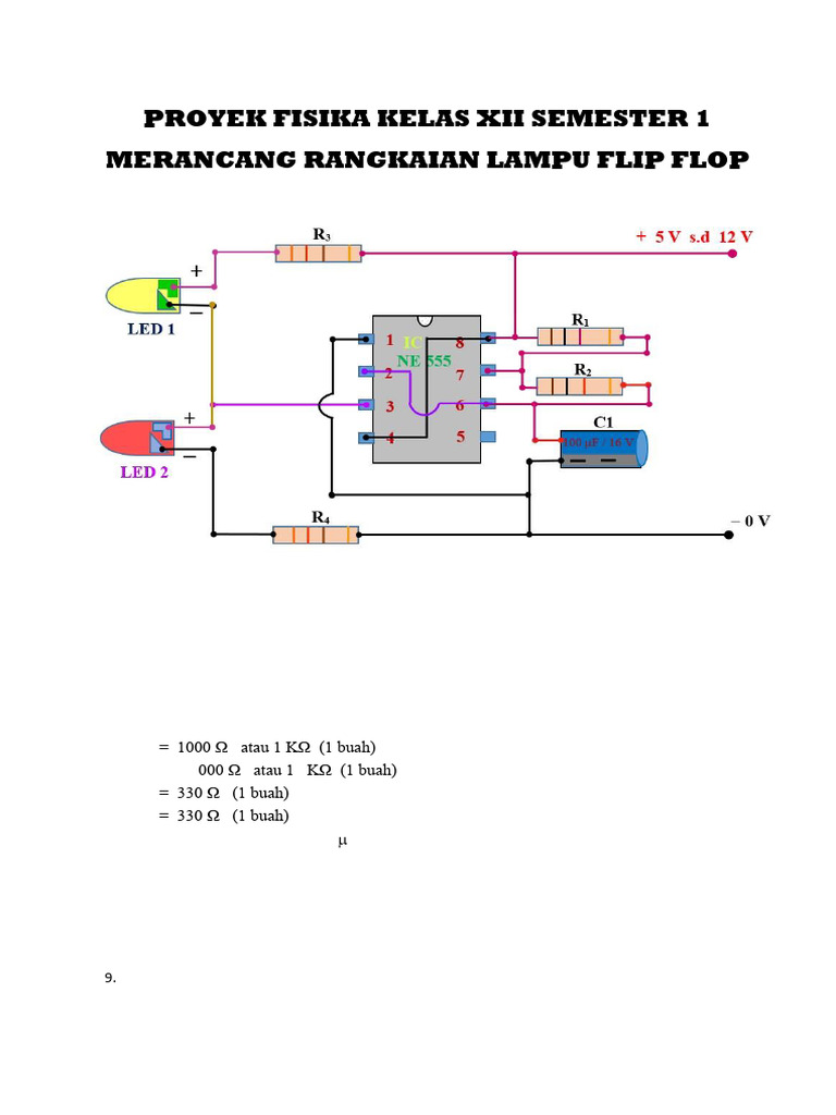 Proyek Fisika Kelas XII Lampu Flip-Flop | PDF