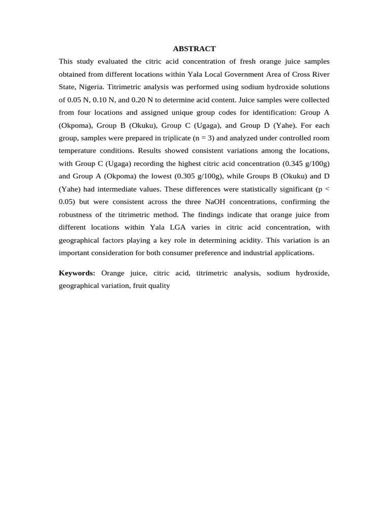 Abstract & Chapter Four - Franklin | PDF