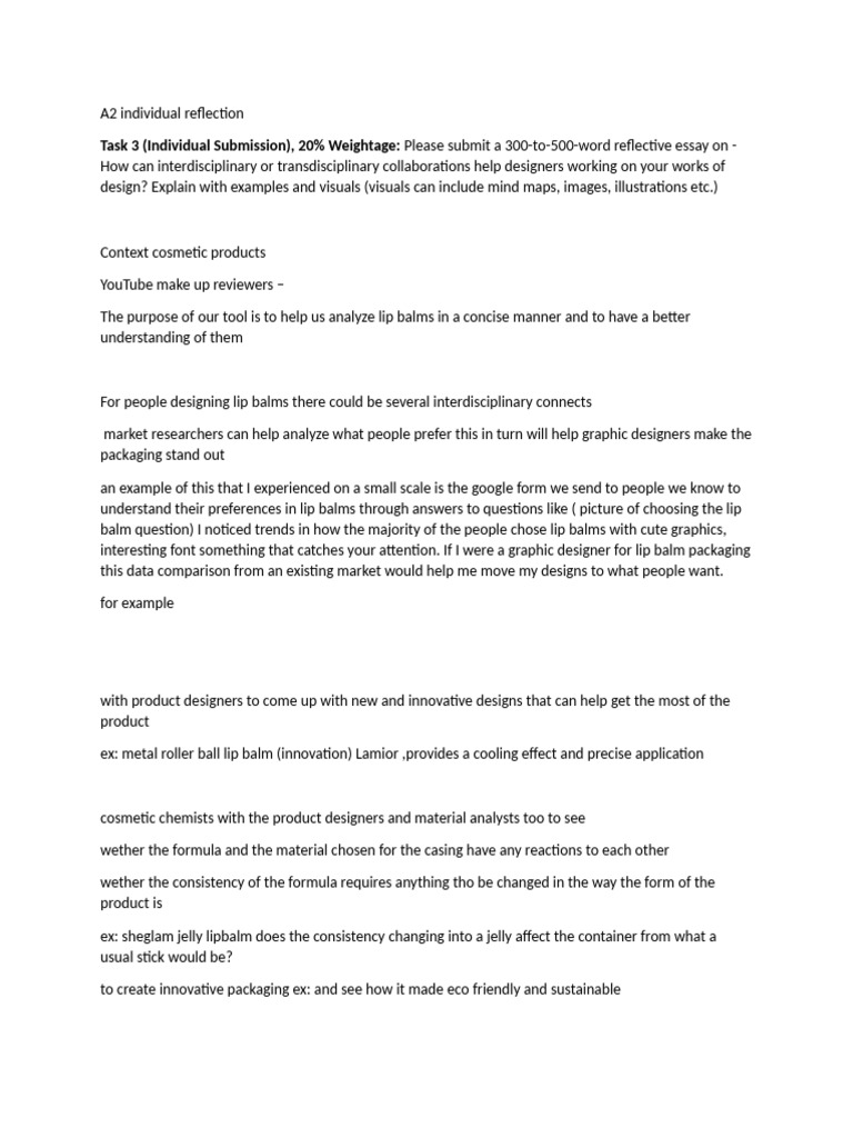 A2 Individual Reflection | PDF | Cognition | Human Communication