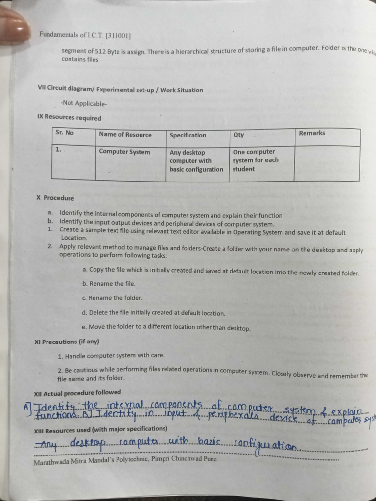 ICT First Practical | PDF