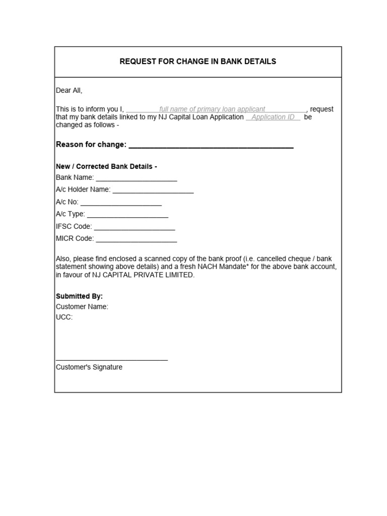 Bank Request | PDF