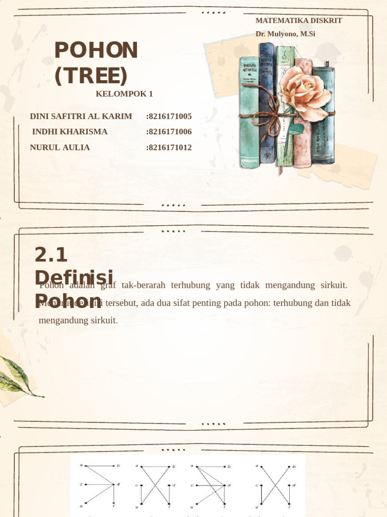 Definisi dan Sifat Pohon dalam Matematika | PDF